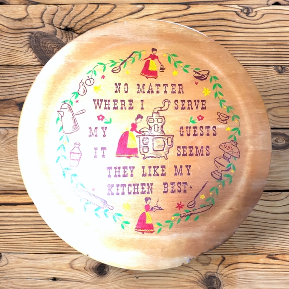 Chicago Products | Accents | Vtg Design Prod Chicago Round Wood Kitchen ...